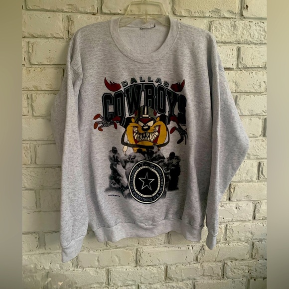 NFL | Shirts | Vintage 992 Dallas Cowboys Taz Sweatshirt | Poshmark